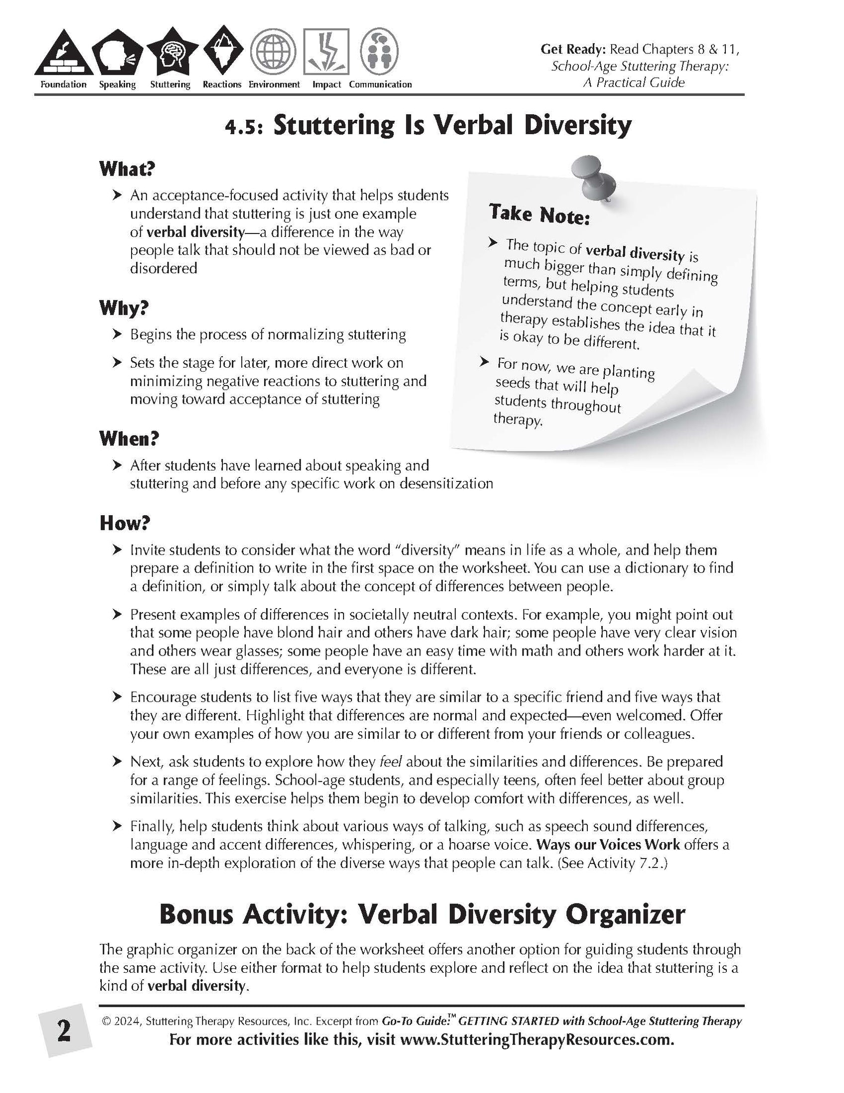 Go-To Guide™ Verbal Diversity Expansion Activities (DIGITAL ACCESS ...