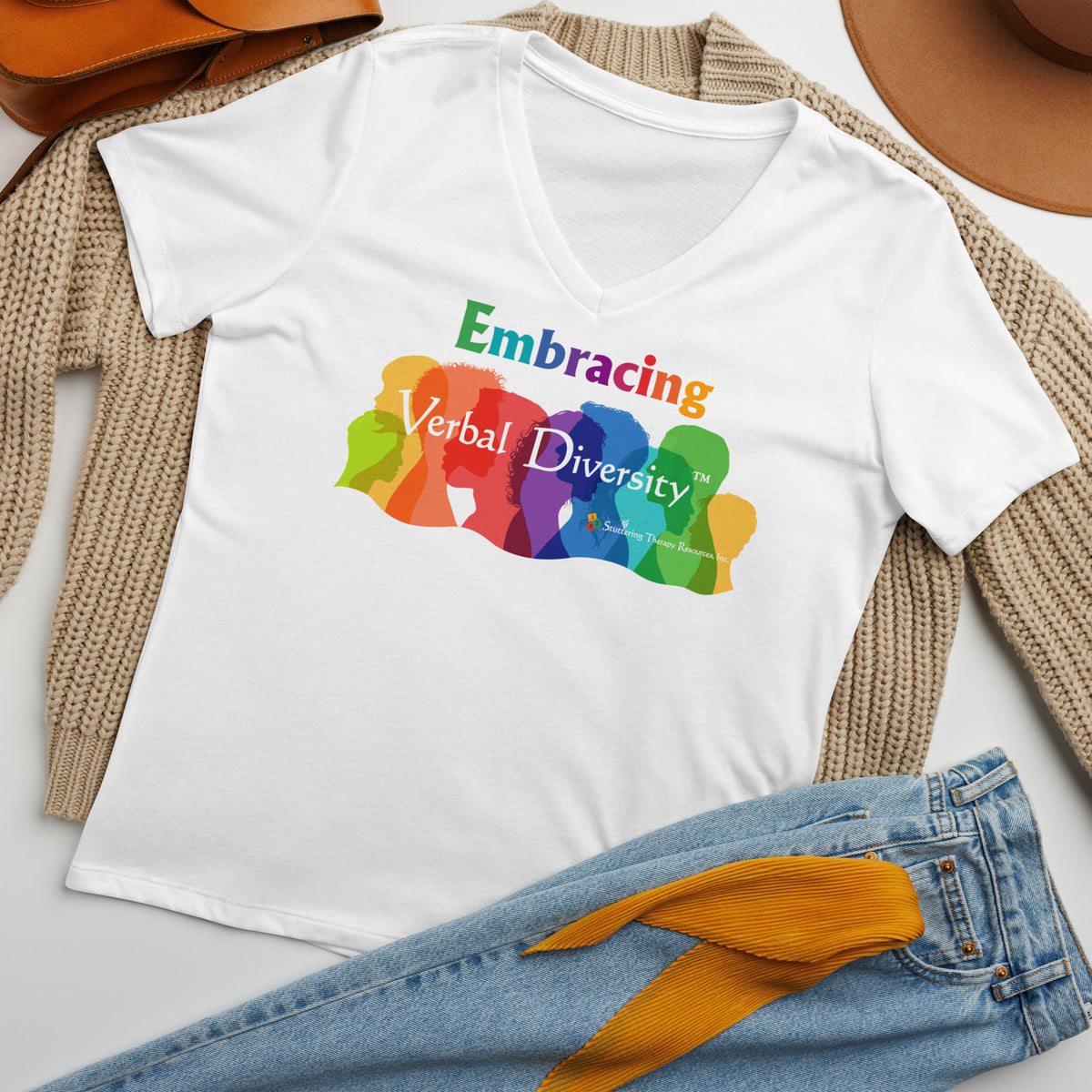 Embracing Verbal Diversity Relaxed V-Neck (Profiles) – Stuttering ...