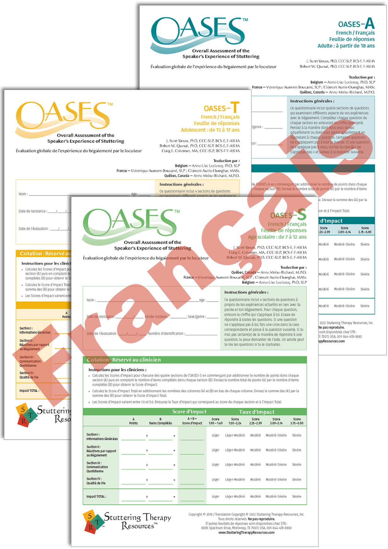 Overall Assessment of the Speaker's Experience of Stuttering (OASES ...